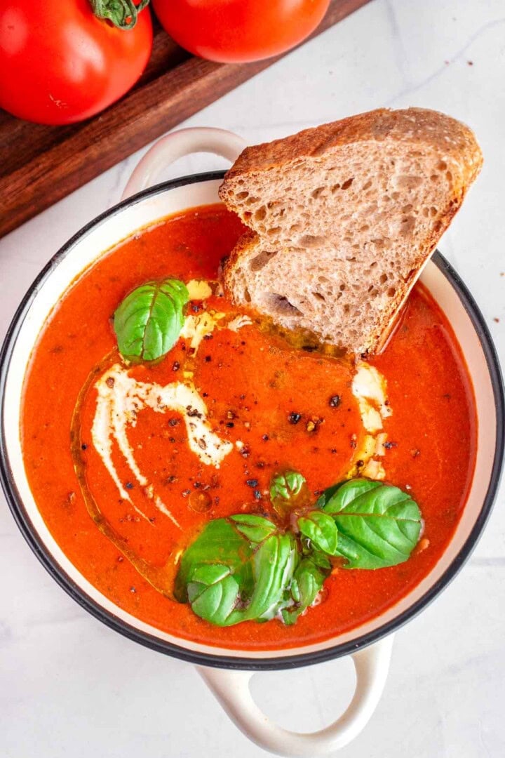 Easy Tomato Soup 5 Simple Ingredients • Fivehearthome